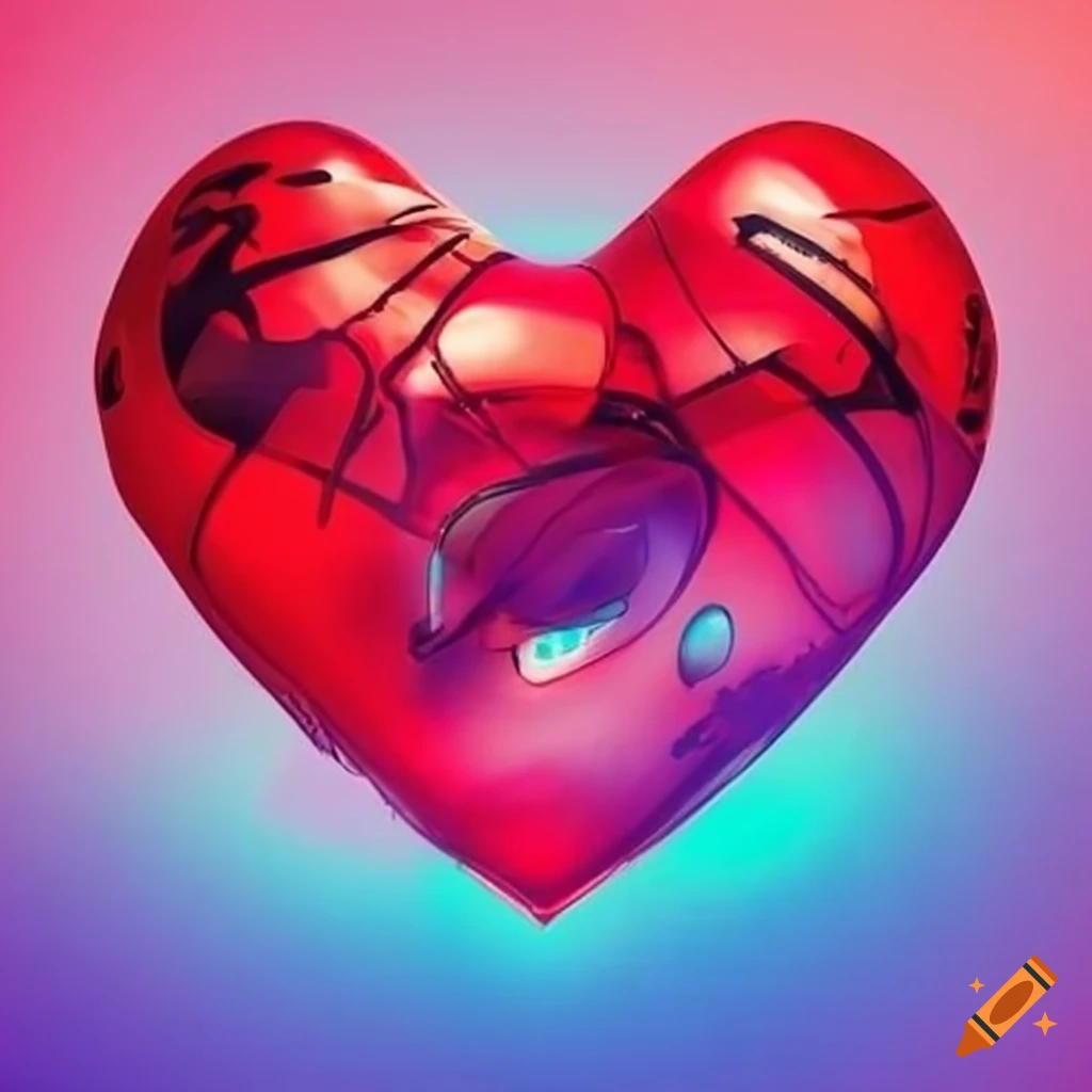 A heart racing on Craiyon