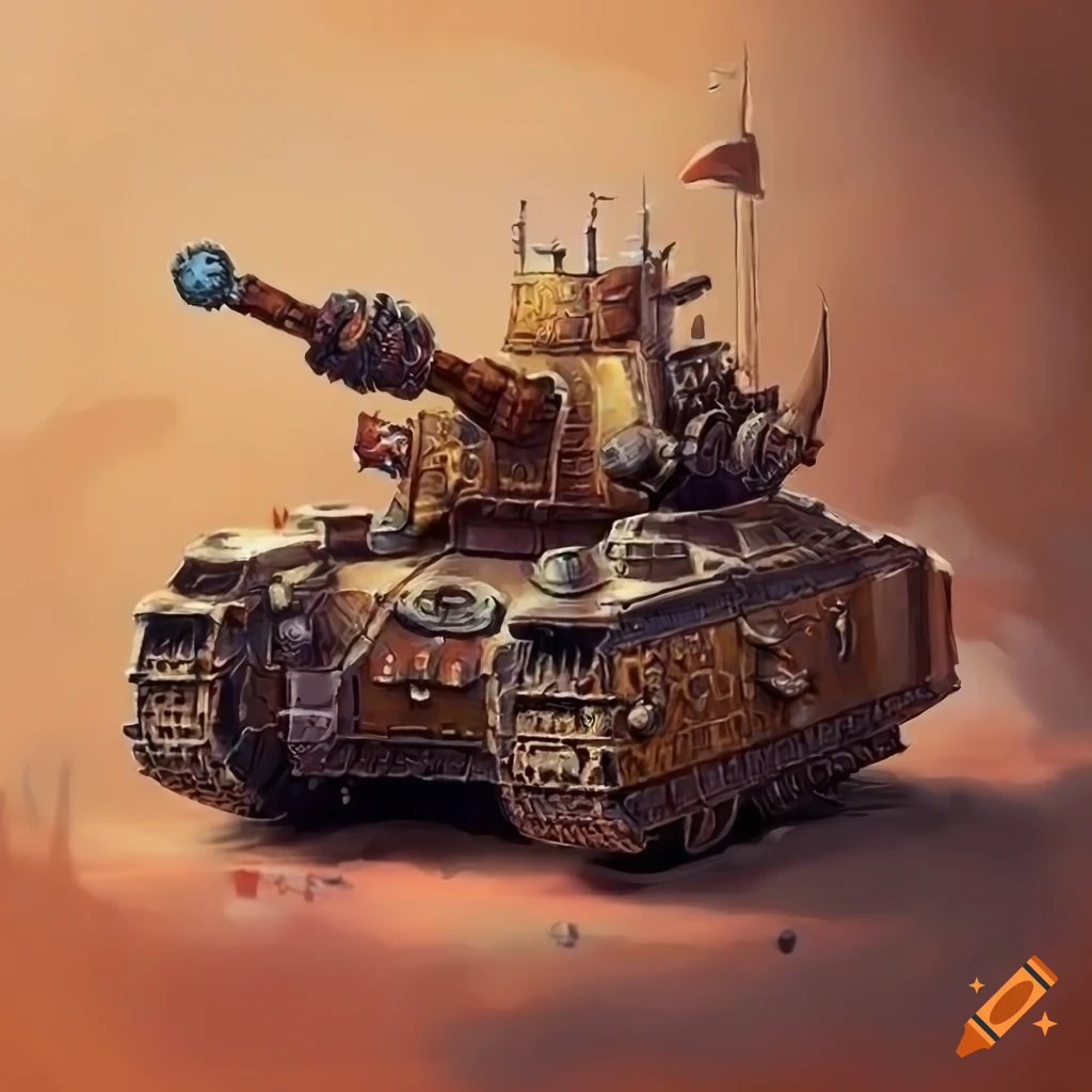 Kaiser empire german warhammer ork tank steampunk diselpunk teslapunk ...