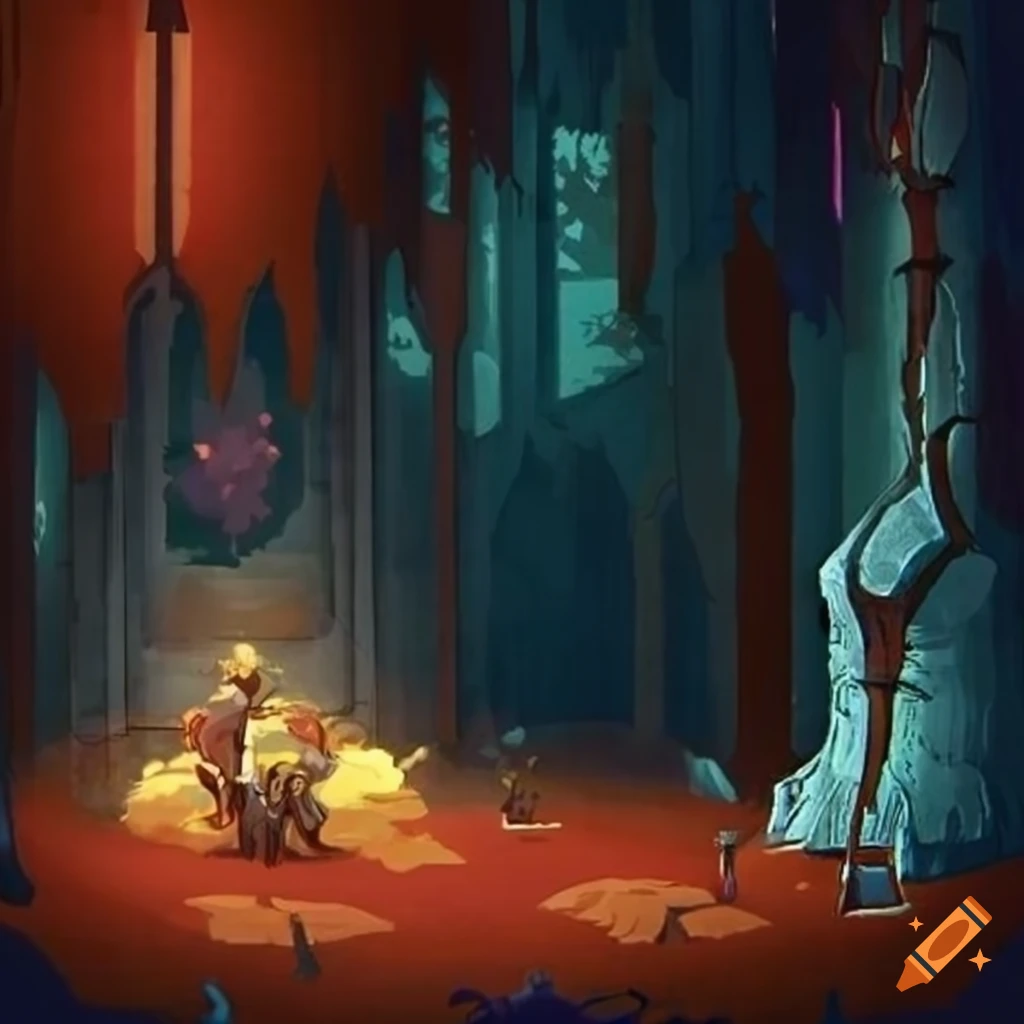 2d platform puzzle game enemy combat kay nielsen on Craiyon
