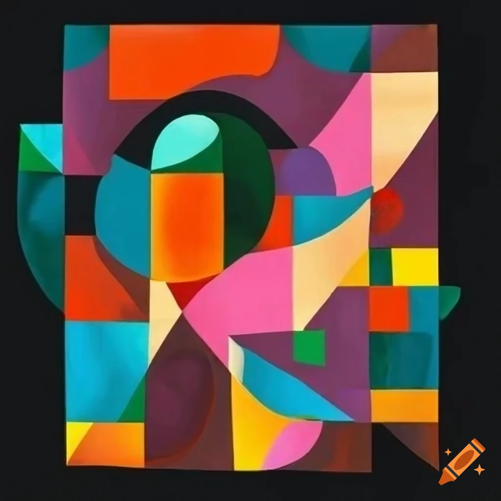 Picasso type art work with stong colors and geometric shapes, Wall-to ...