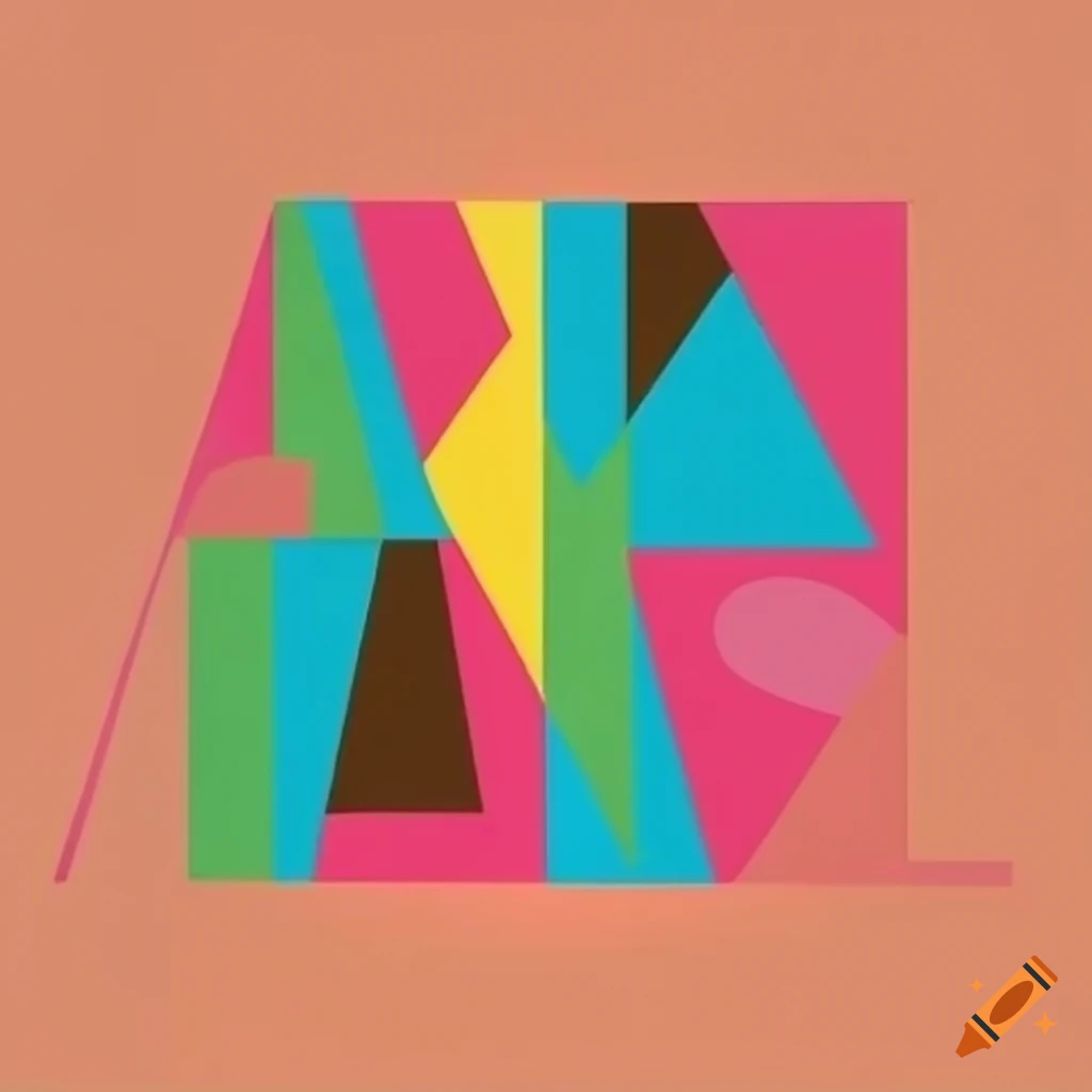 Picasso type art work with stong colors and geometric shapes on Craiyon