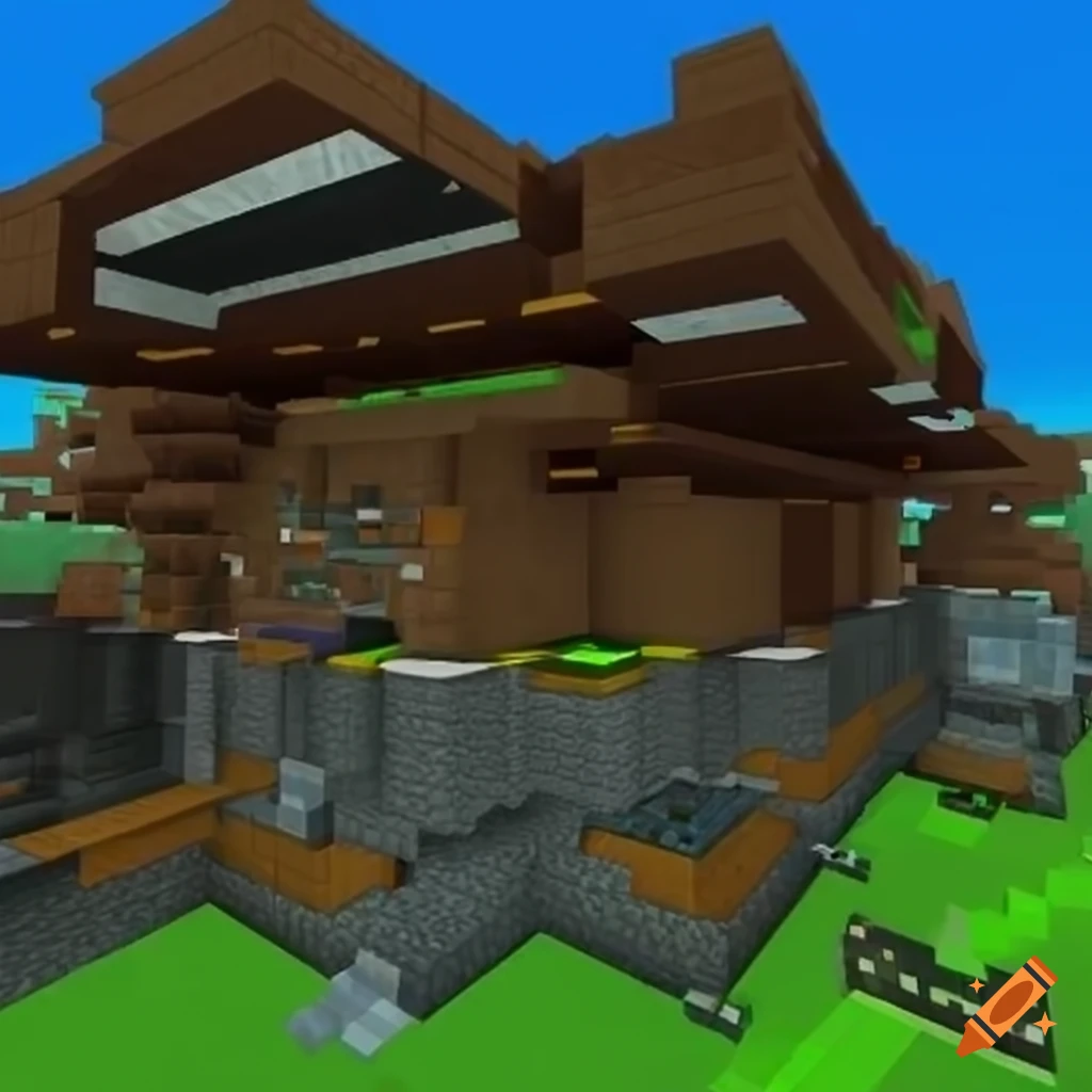 Efficient skyblock base on Craiyon