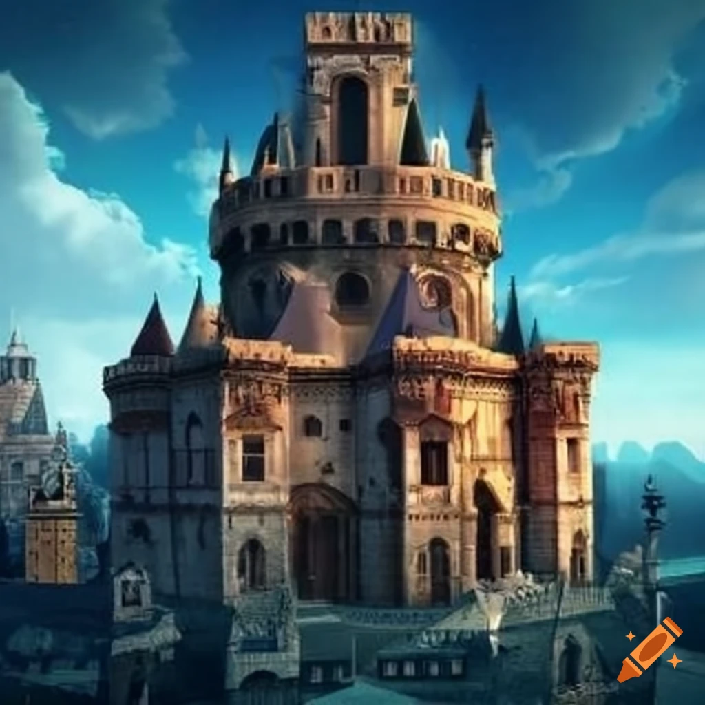 Land, palace, tower, town