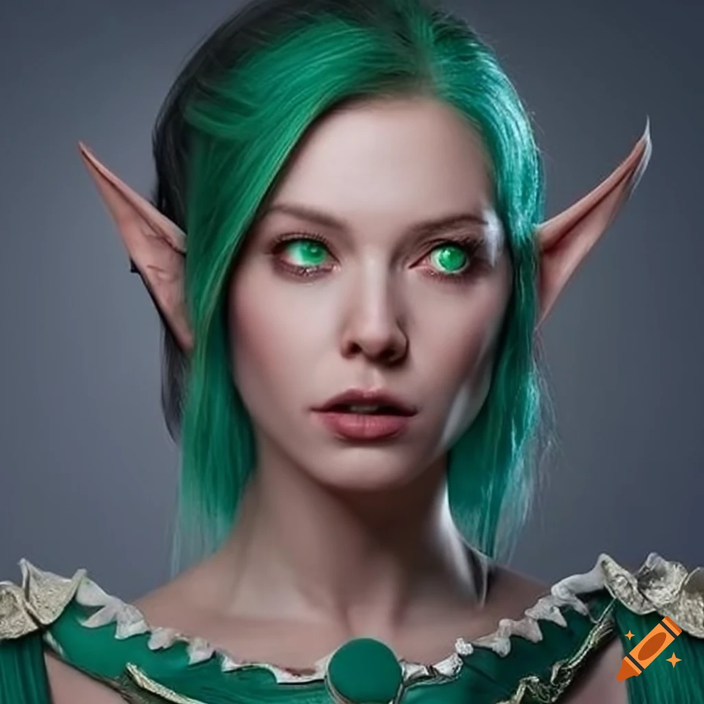 Elf woman on Craiyon