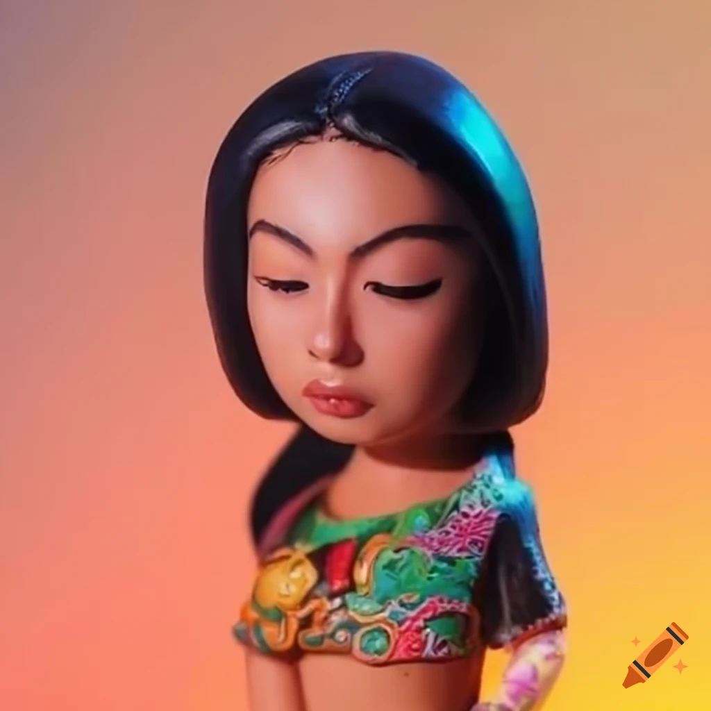 Female mexican rapper named lil nap, in the style of homies toy on Craiyon