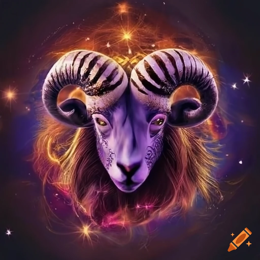 Mystical aries zodiac sign on Craiyon