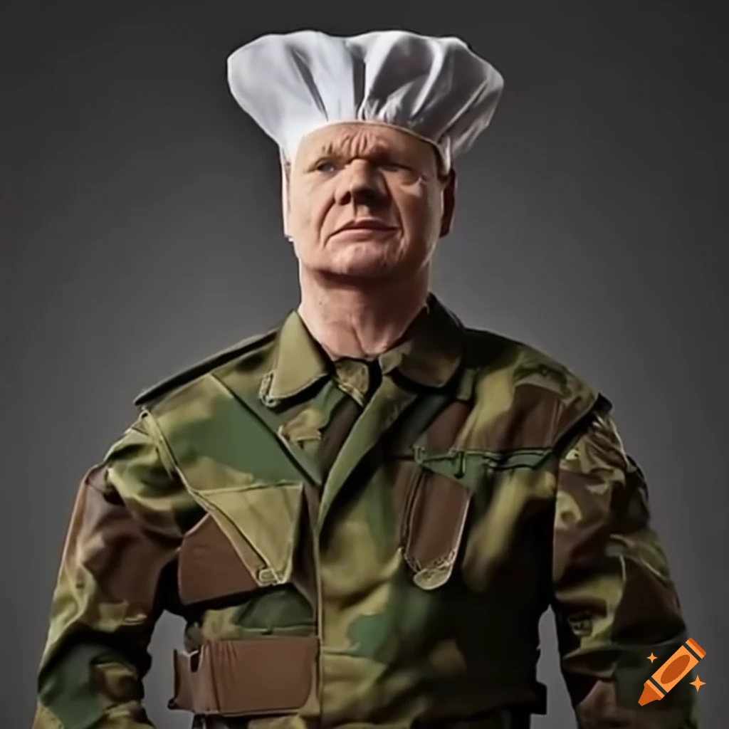 Yevgeny prighozhin in army fatigues with face of gordon ramsay wearing ...