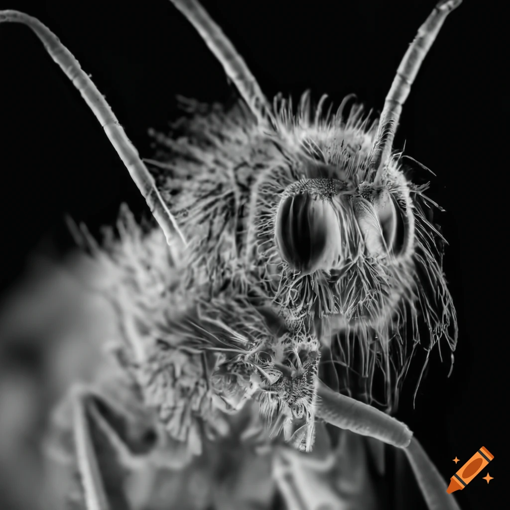 Many insect hairy wings raster electron microscope photo hires ...