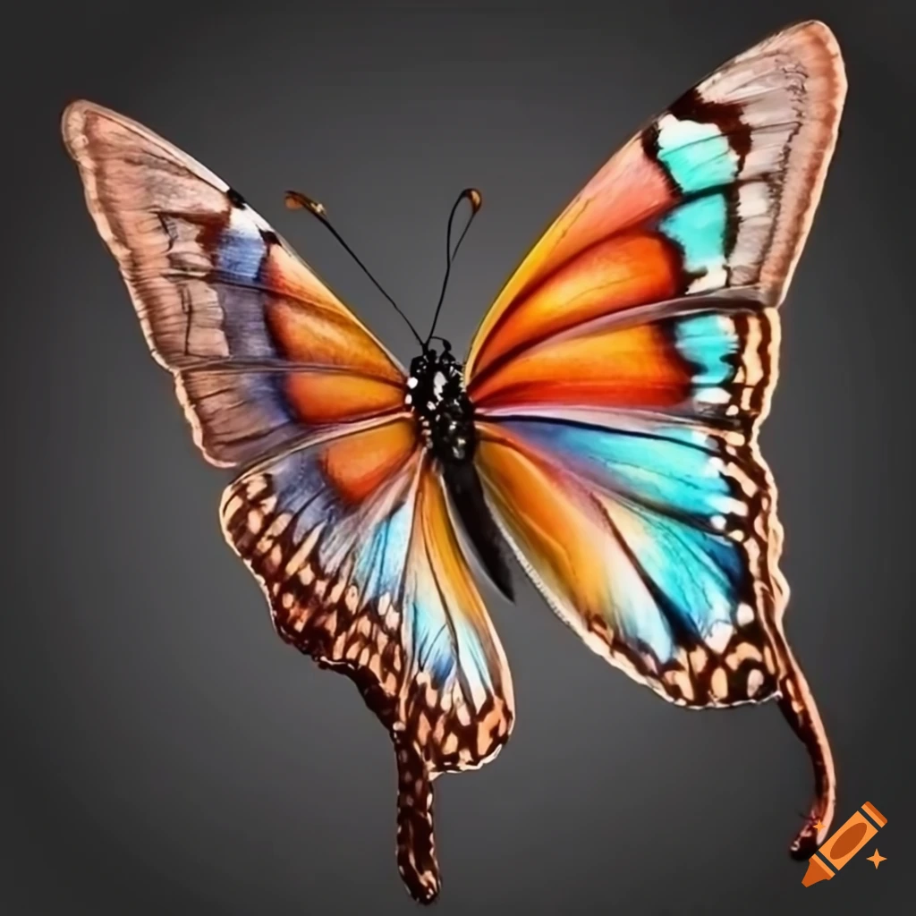 Realistic butterfly on Craiyon