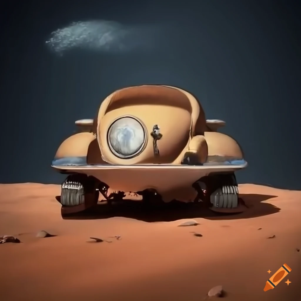 8k, Hyper Realism, Hyper Realistic, VW Beetle as the Mars Rover ...