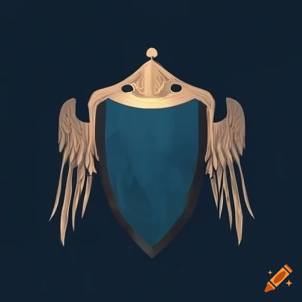 A Emblem and as motiv a shield with a sword and angel wings ...
