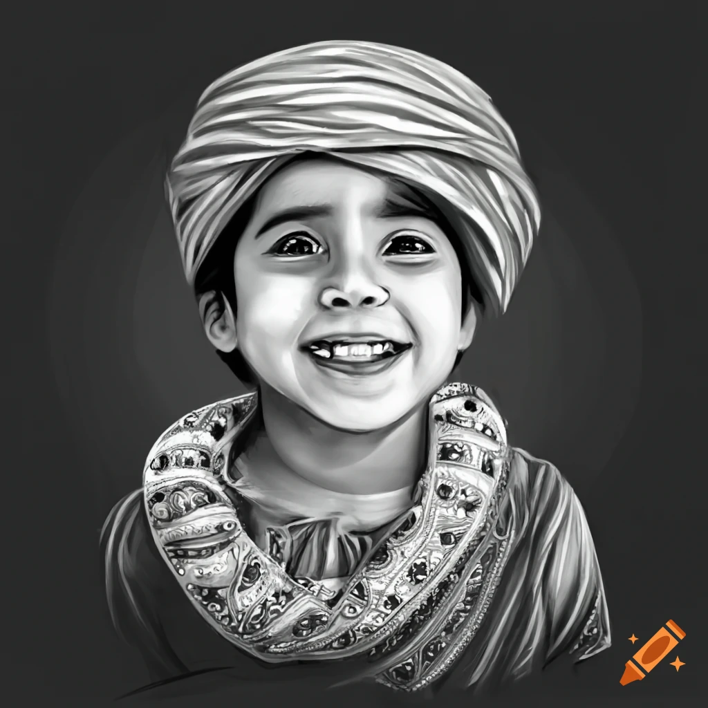A sindhi boy wearing sindhi topi ajrak cultural dressed saying happy ...