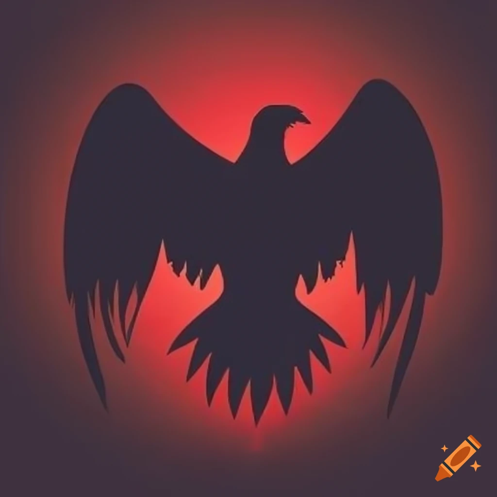 Red And Black Eagle Logo A Drawing Of An Eagle Head Logo Design PNG