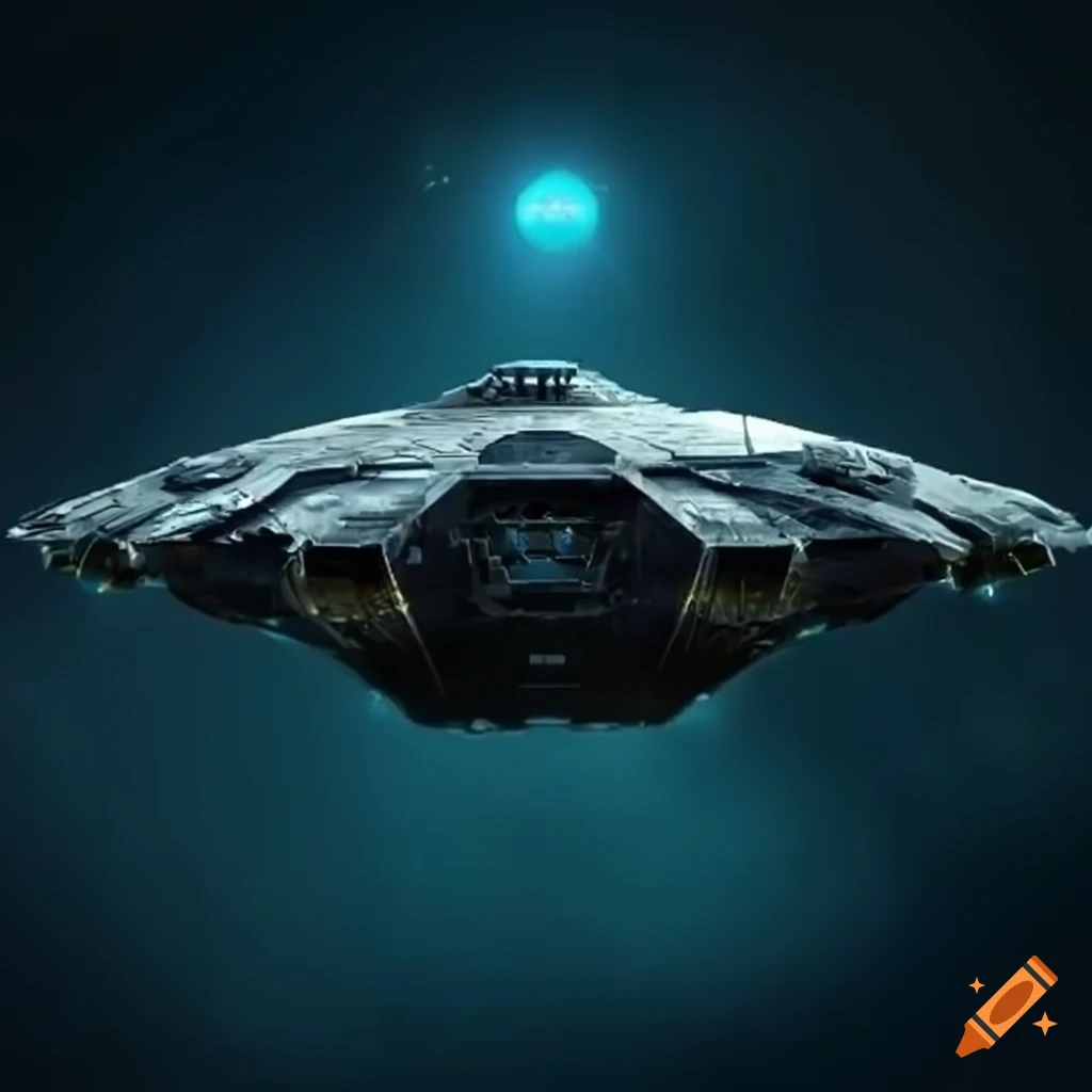 Create an extremely detailed extraordinary alien starship with unknown ...