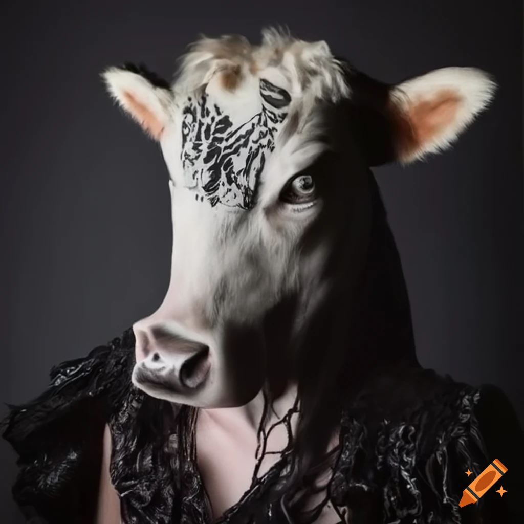 Gothic girl cow