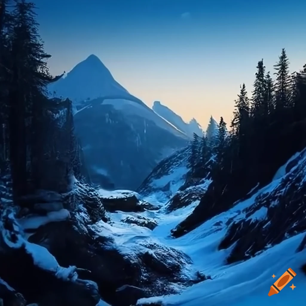 Trekking in the mountains, a heavy snowfall begins, quickly covering ...