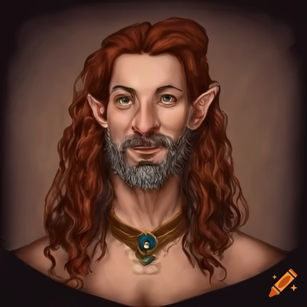 Fantasy, aimeric kári falstaff, a smiling male wizard on Craiyon