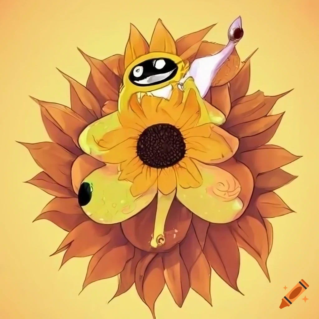 A cool sunflower princess character in adventure time art style on Craiyon