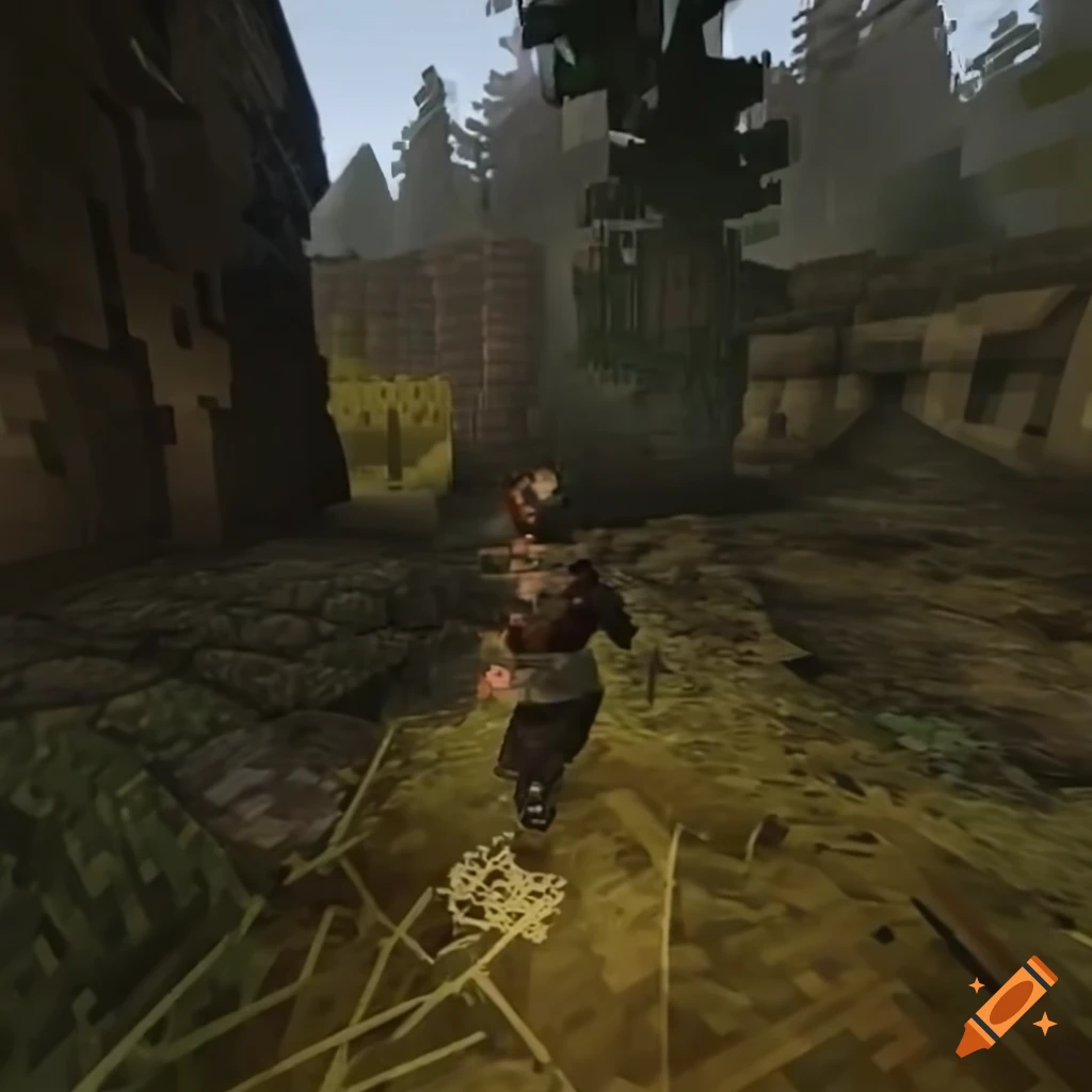 Survival game mode on Craiyon