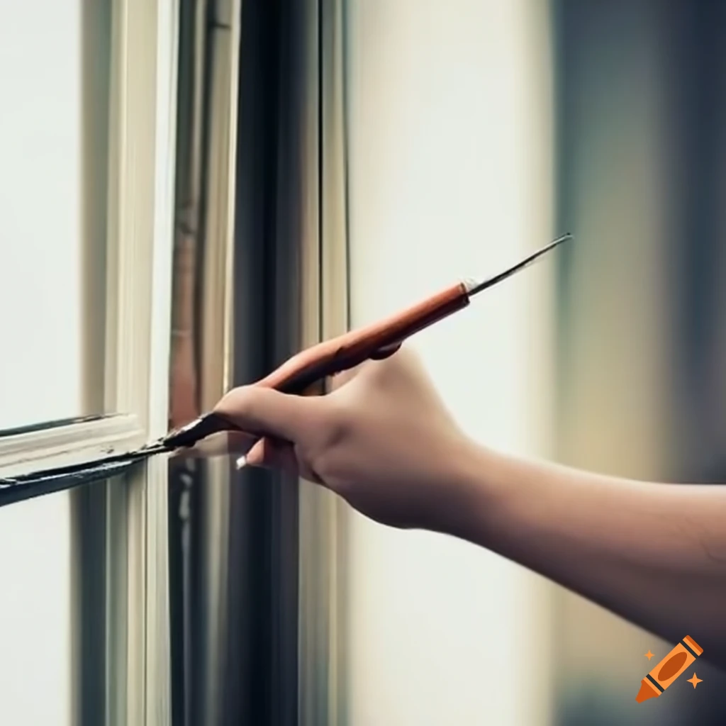Pen writting on a window on Craiyon