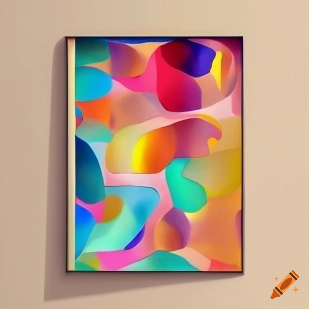 Nursery print inspired by ai. geometric shapes. vibrant colors ...