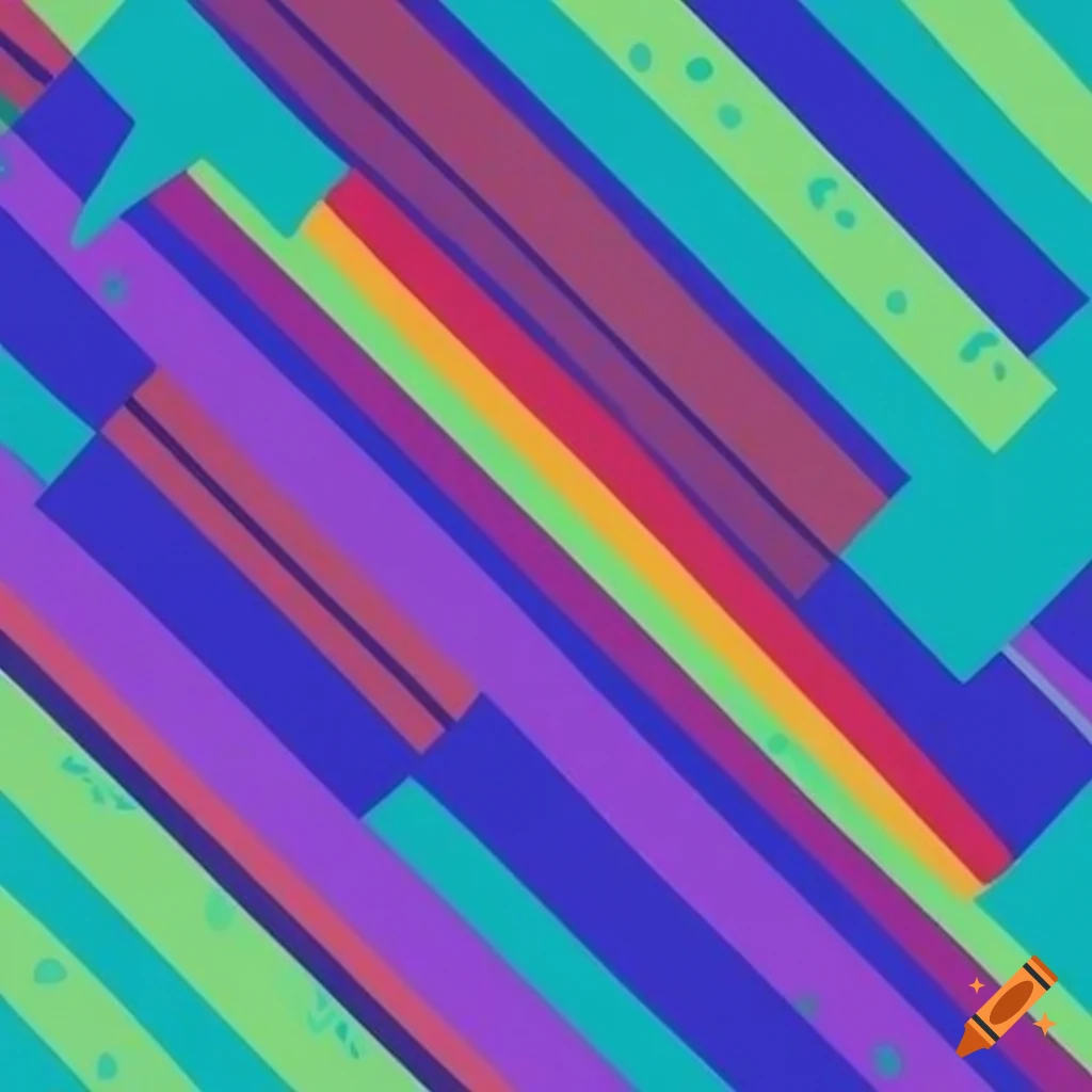 Wacky pattern with Ukiyo-e Flat Design with 90s aesthetic lgbtqia ...