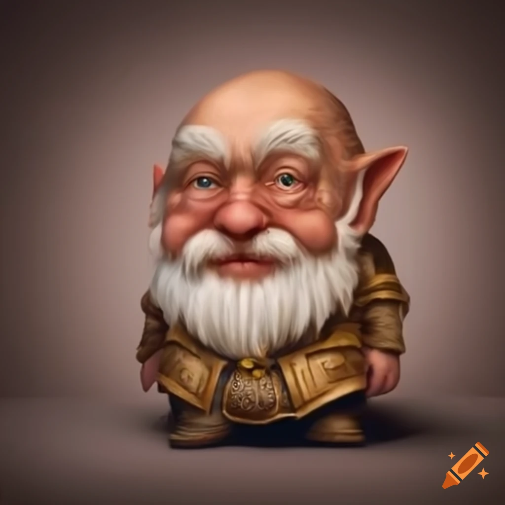 Create a photo of a peaceful dwarf