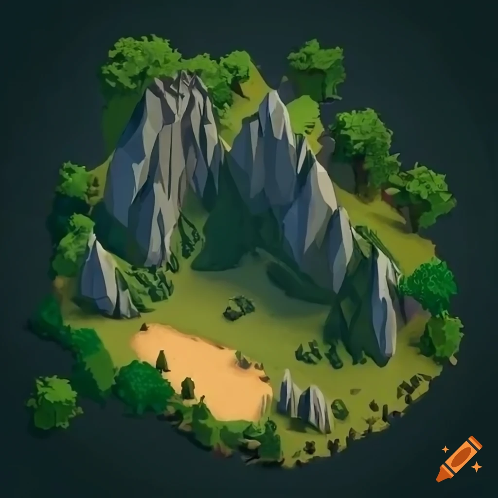 Fantasy map from above map aerial memorabilia top isometric for a ...