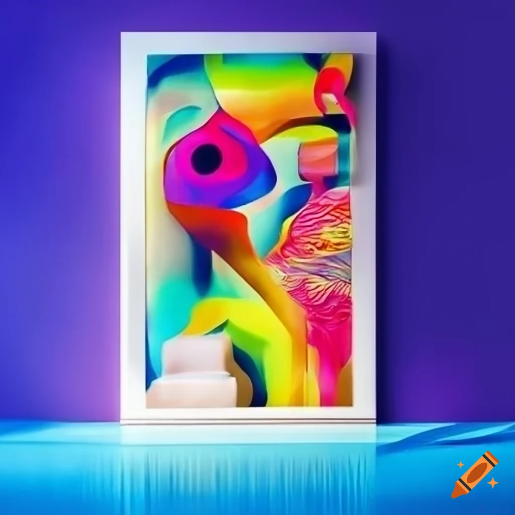 Nursery print inspired by AI. Geometric shapes. Vibrant colors ...