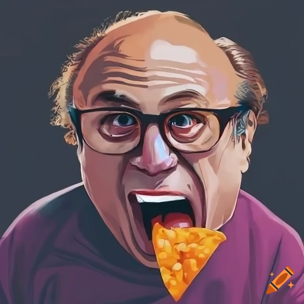 Danny davito eating doritos