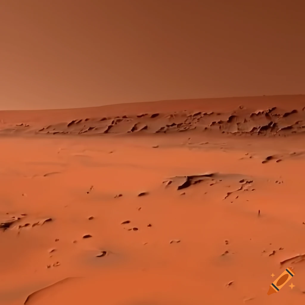Mars landscape surface on Craiyon