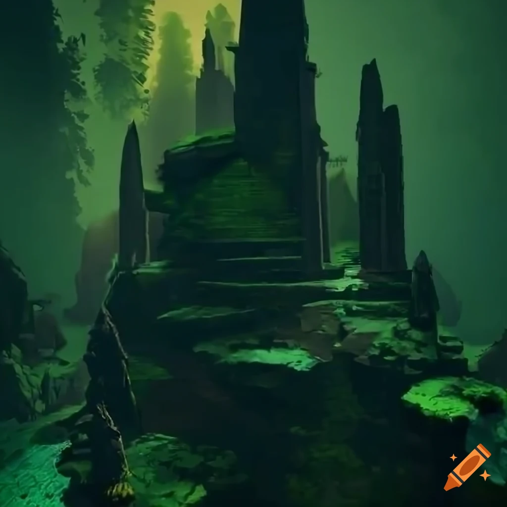 In the background between formation from above fantasy rpg game forest ...