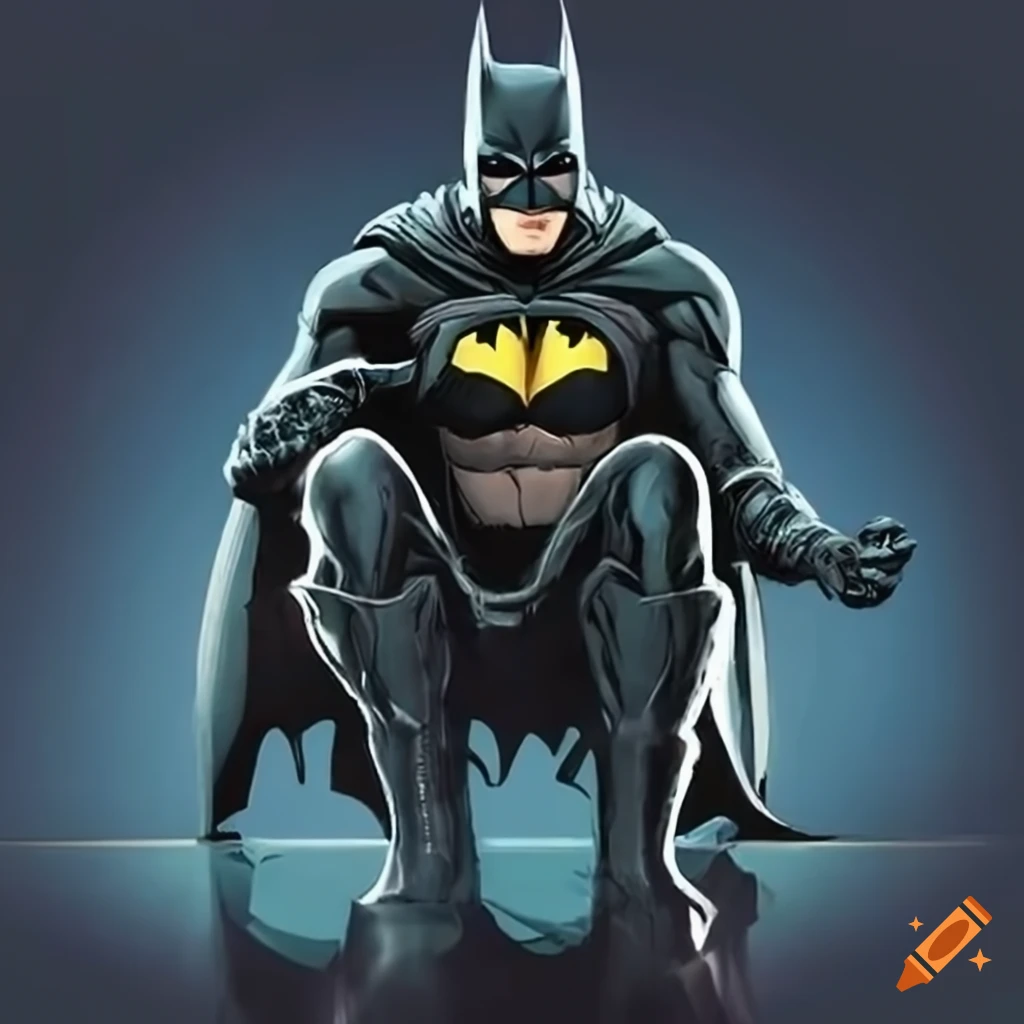 Batman sitting on a plane