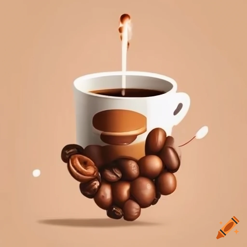 Crea una imagen de un pocillo con un logo de cafe colombiano on Craiyon