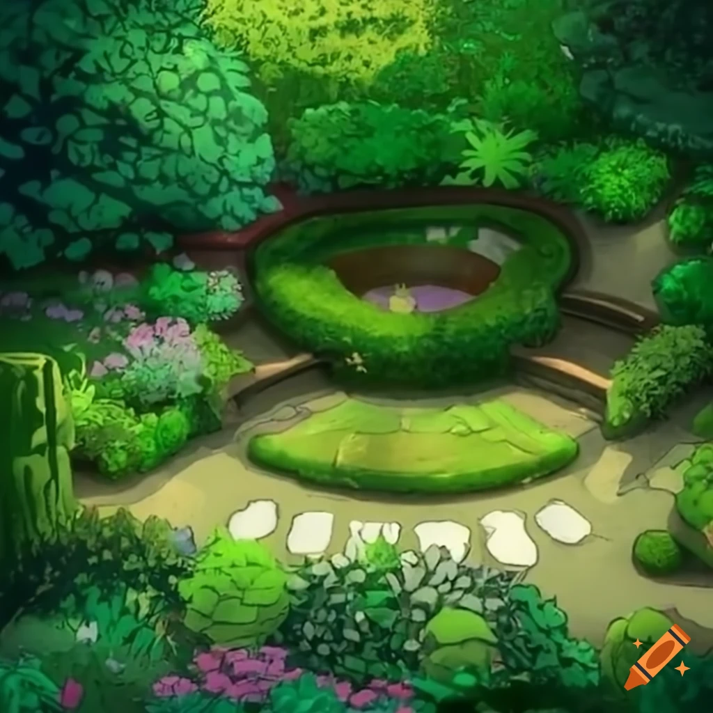 Garden layout on Craiyon