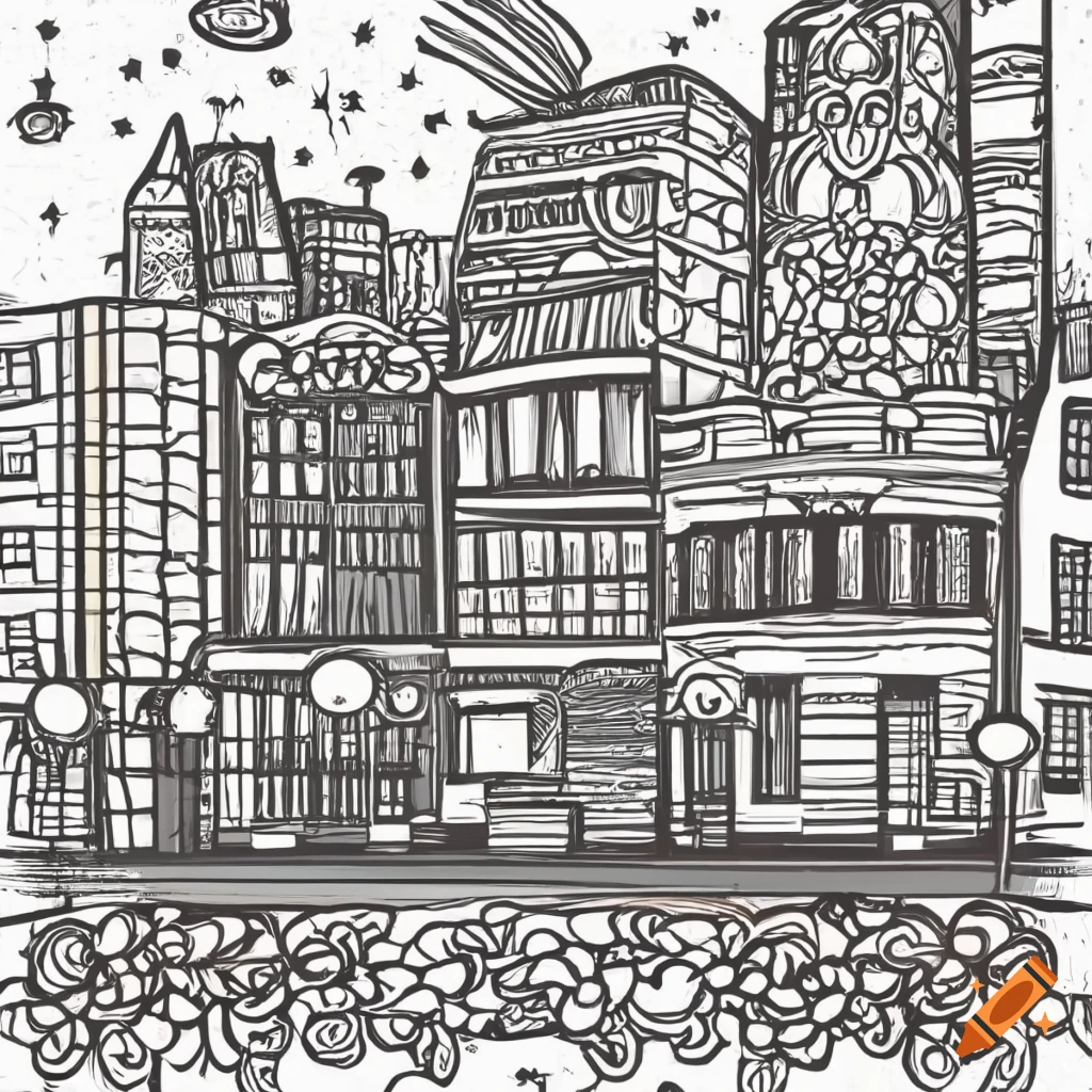 City Building Coloring Pages
