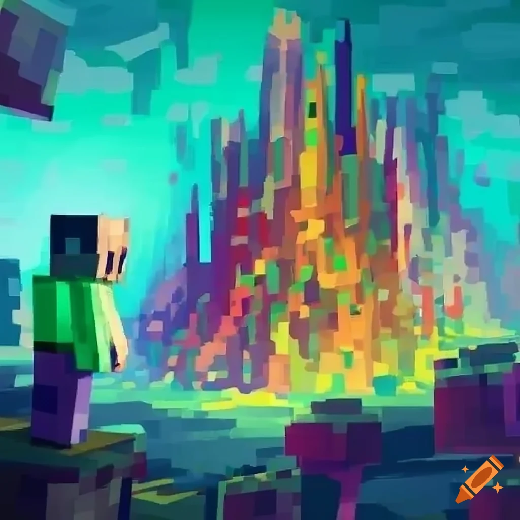 Endless minecraft adventures on Craiyon