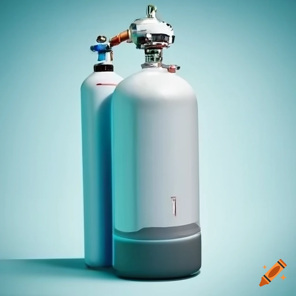 Oxygen tank with o2 written on it
