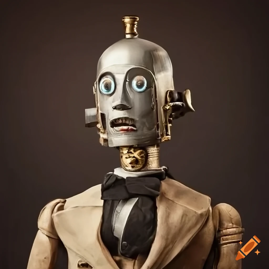 19th century photograph, Robot Butler, Warforged Robot, Automaton in ...