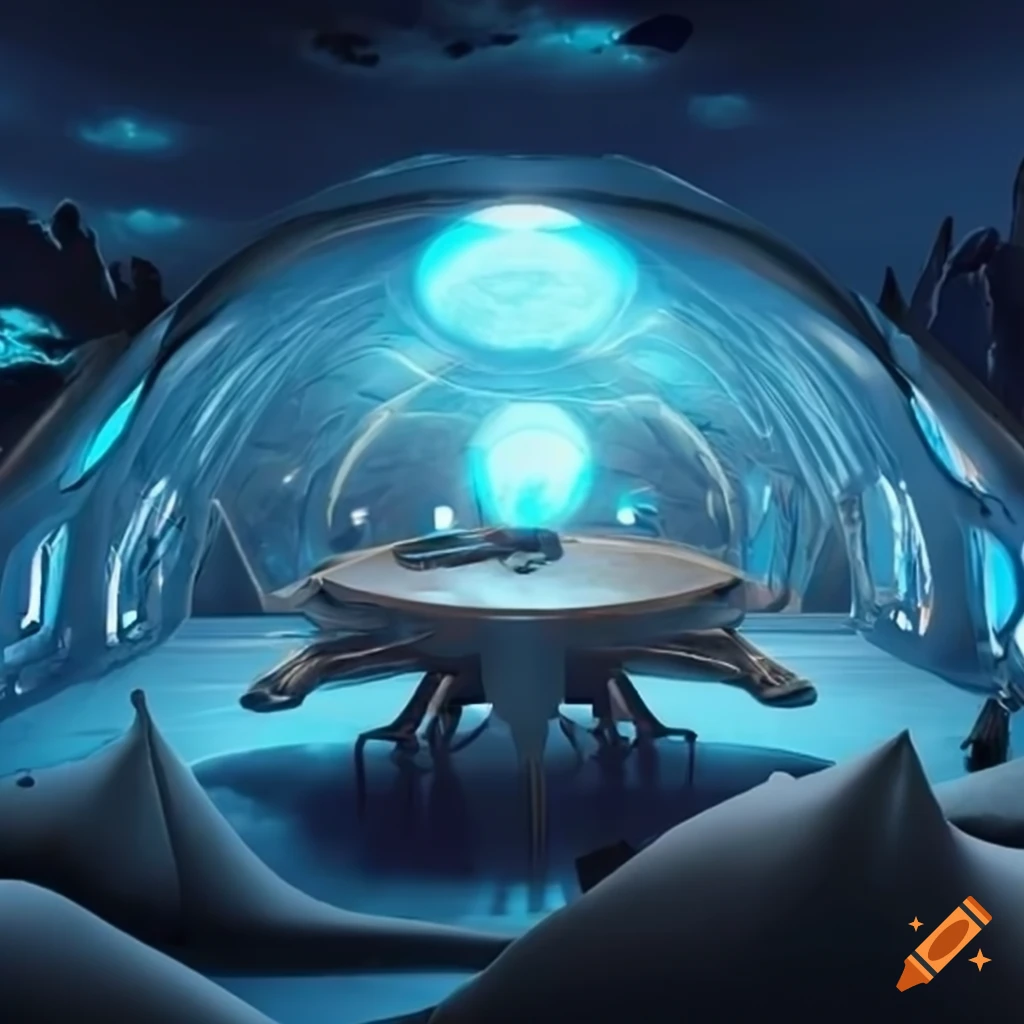 Futuristic space tent on Craiyon