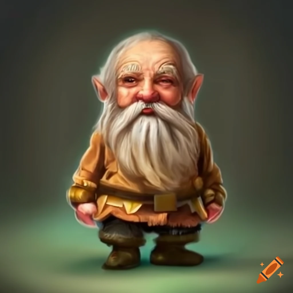 Create a photo of a peaceful dwarf on Craiyon