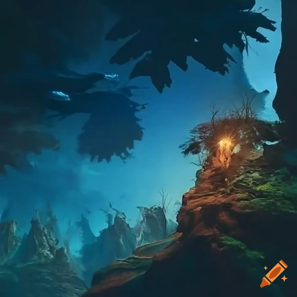 Exploring sky islands on Craiyon