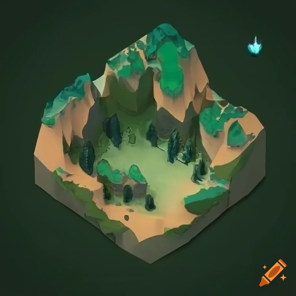 Fantasy map from above map aerial memorabilia top isometric for a ...