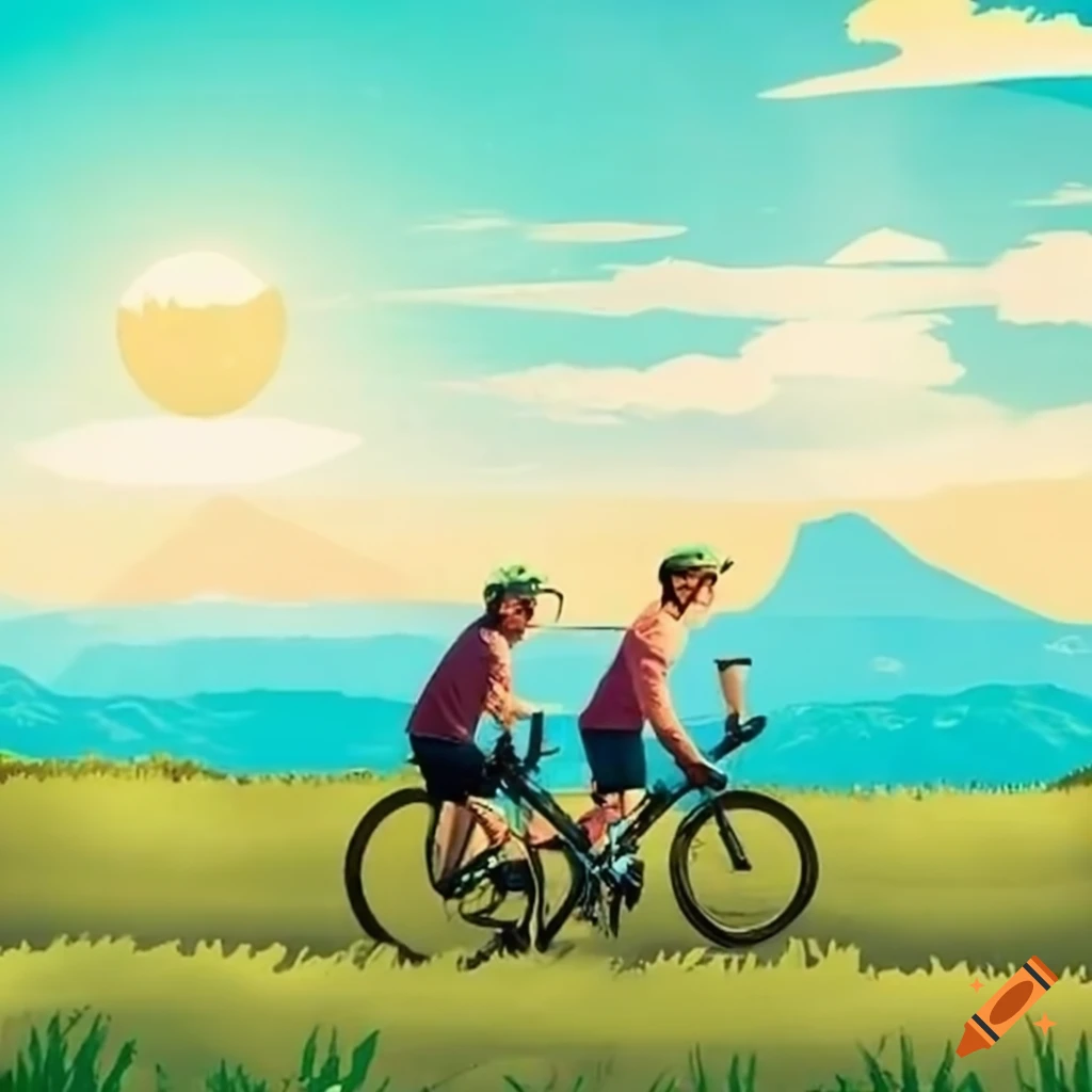 Bike Friends With A Cartoon