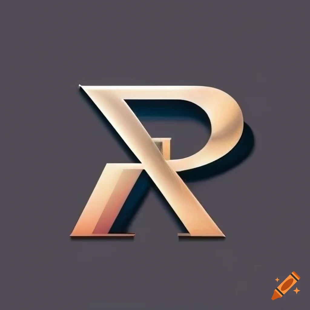 Logo design combining initials r and v within an omega symbol (∞) on ...