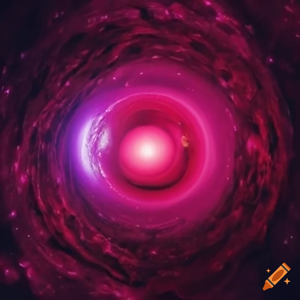 A mystical pink and red planet, magic energy on Craiyon