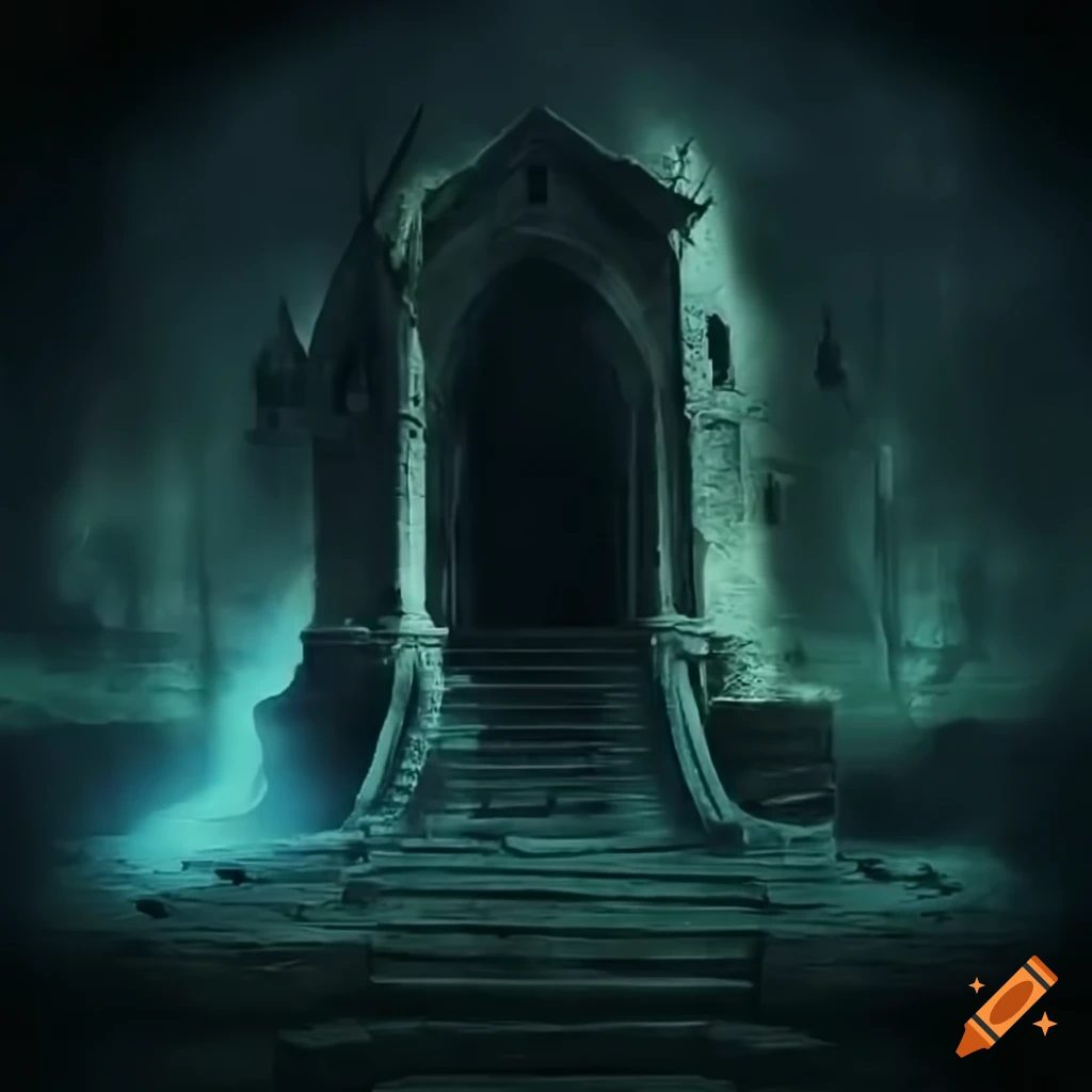 Mystic ruins and ghosts on Craiyon