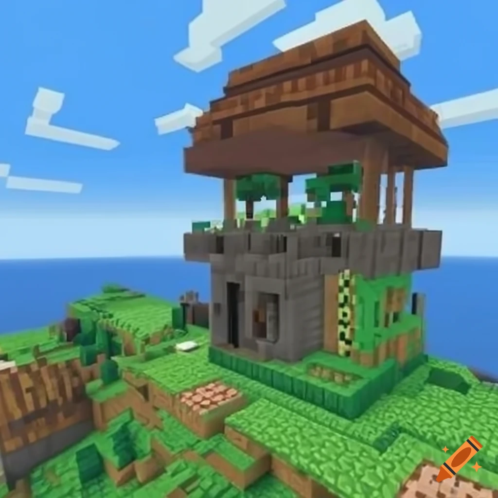 Amazing skyblock builds on Craiyon