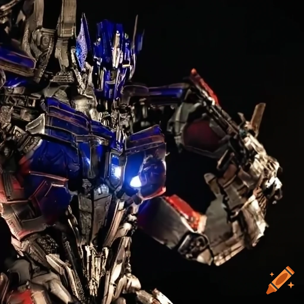 Optimus Prime fighting Robots, cinematic scene Nikon camera, high ...