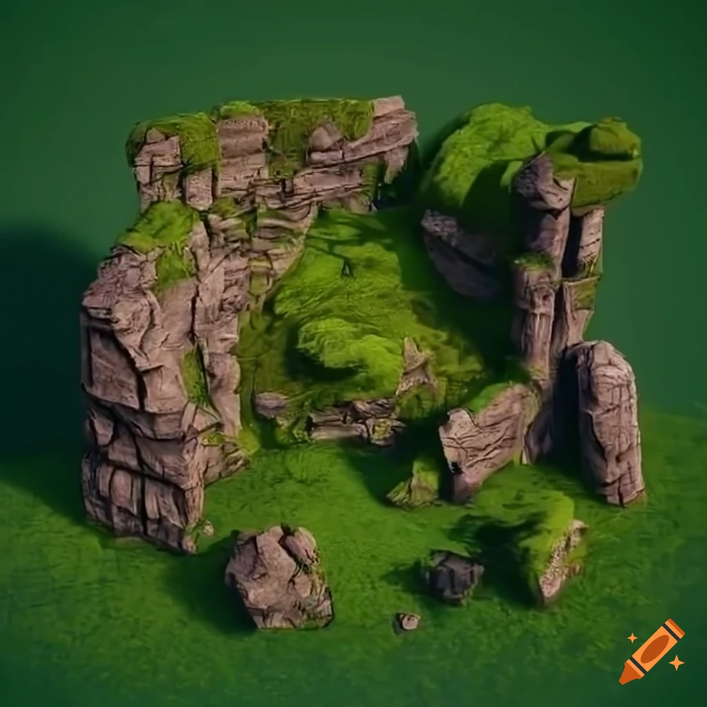 In the background between formation from above fantasy rpg game forest ...